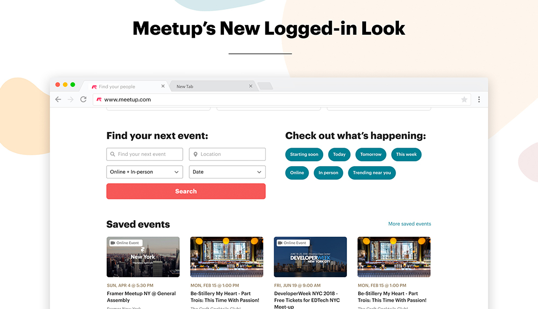 Get Acquainted with Meetup’s New Logged-in Look | Meetup Blog