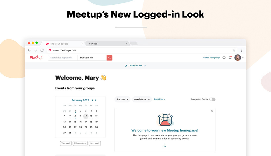 Get Acquainted with Meetup's New Logged-in Look - Meetup Blog