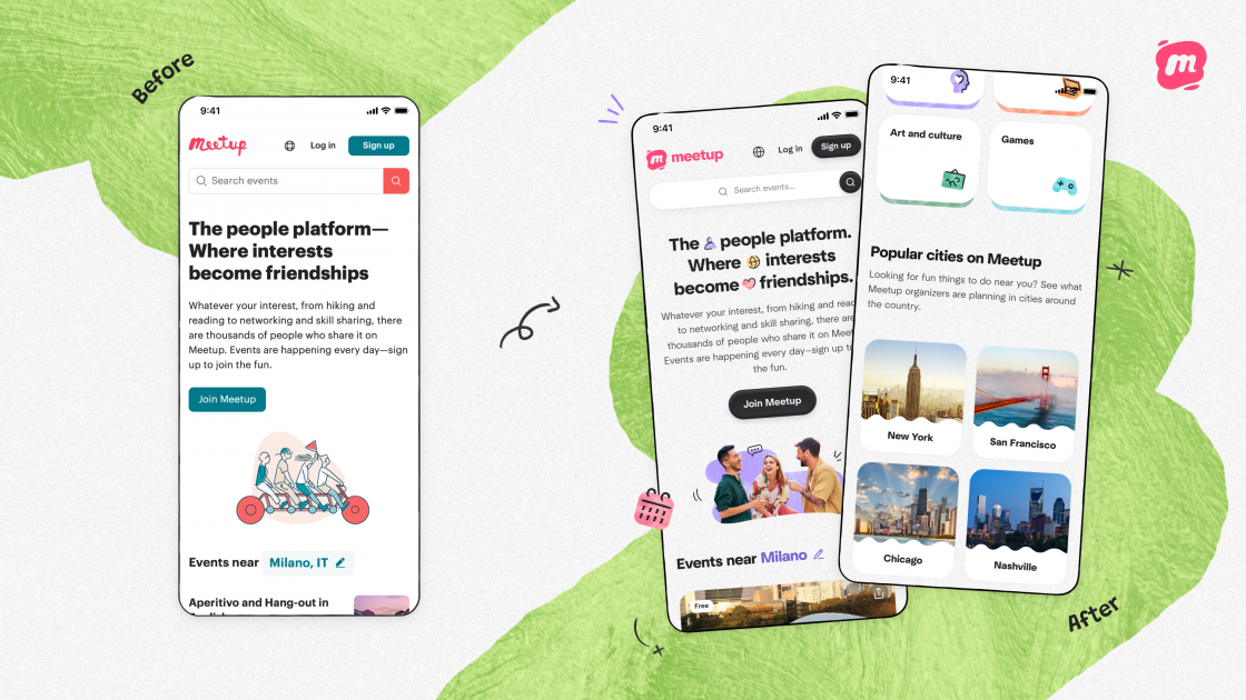 Meetup’s new design for a new era of making connections